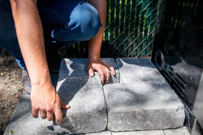 How to Build a Stone Grill Surround | DIY