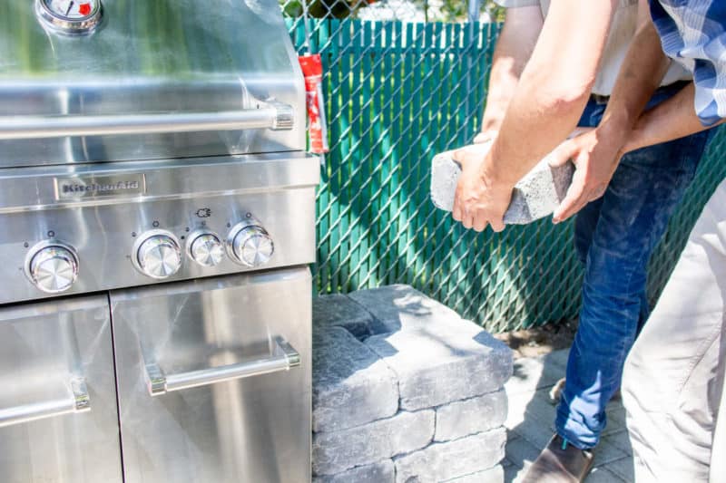 How to Build a Stone Grill Surround | DIY