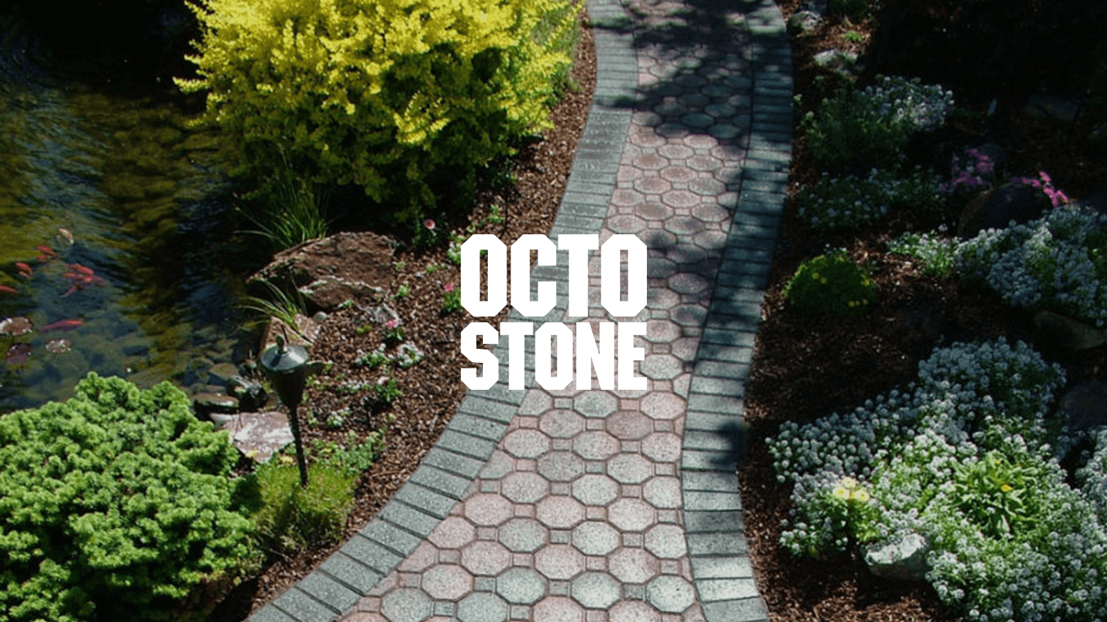 To facilitate laying along an edge, an Octo Stone Edger is available ...