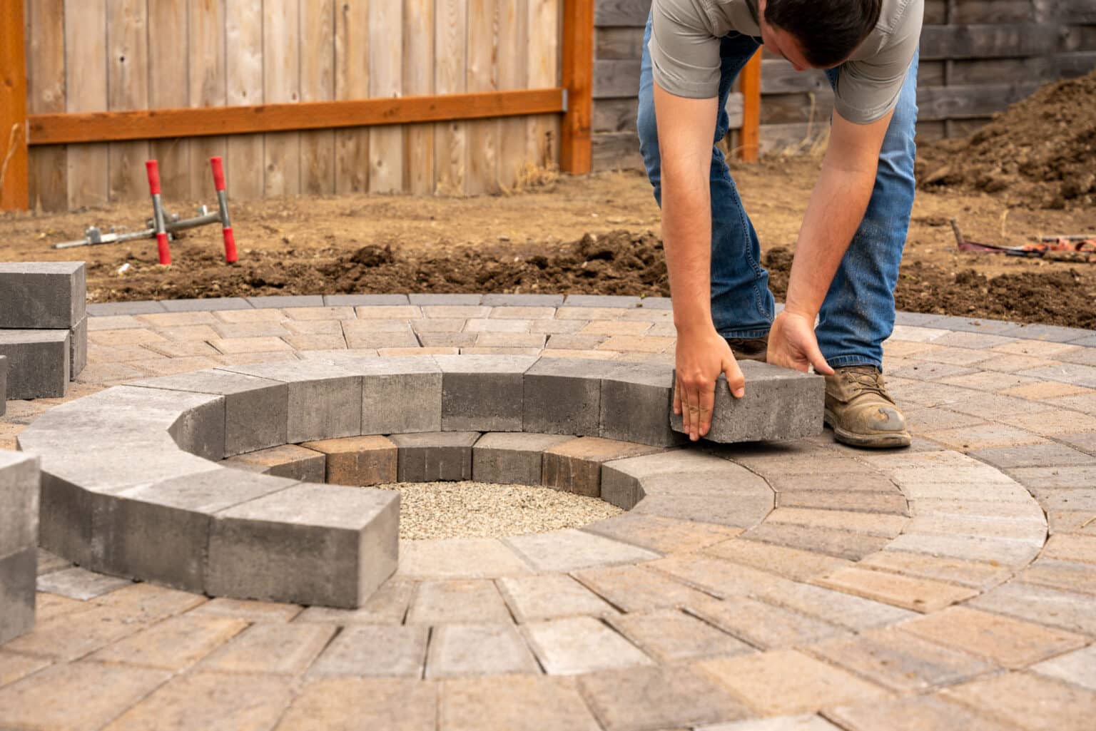 How to Build a Stone Seating Bench on a Paver Patio | DIY