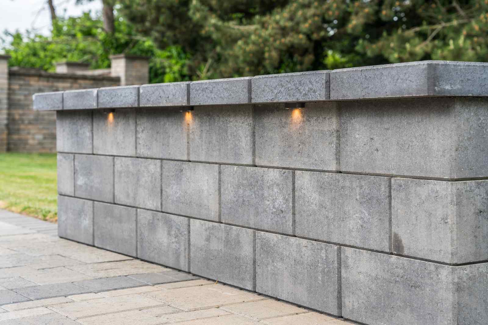 How to Install Lighting in a Paving Stone Bench Hardscape | DIY